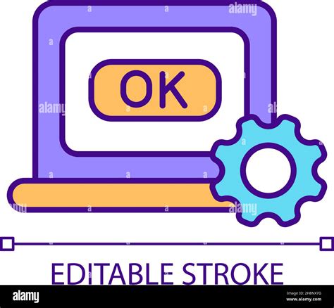 Computer Safety Settings Configuration RGB Color Icon Stock Vector Image Art Alamy