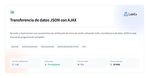 Implementar La Verificación De Inicio De Sesión Con Ajax Y Json Labex