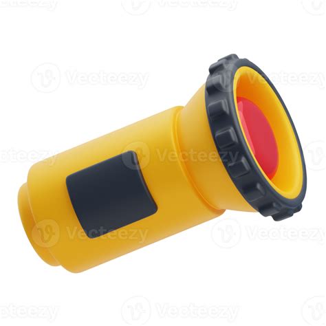 3d Firefighter Emergency Led Flashlight 51867658 Png