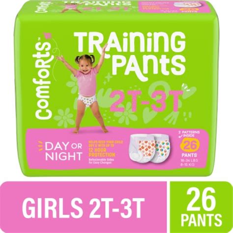 Comforts™ Day Or Night Training Pants Girls 2t 3t 18 34 Lbs 26 Count