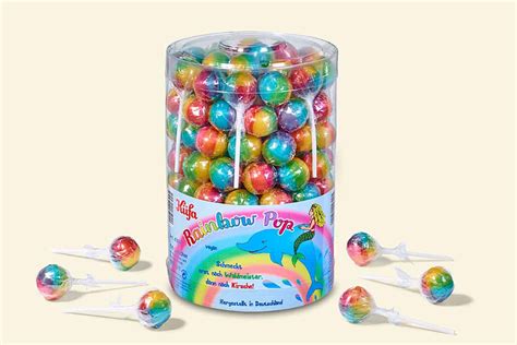 Rainbow Pop Jar With 100 Lollies Küfa Bonbons Und Lutscher