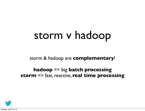 Storm V Hadoop Storm