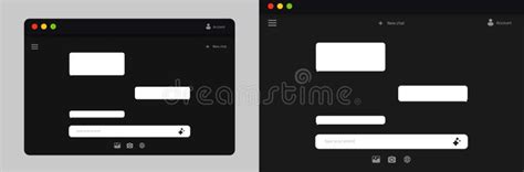 Two Dark Themed Chat Interfaces Displaying Simple Text Speech Bubbles