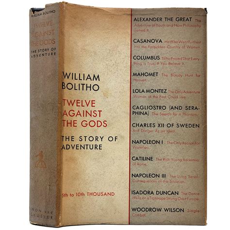 Twelve Against The Gods William Bolitho First Edition 2nd Printing