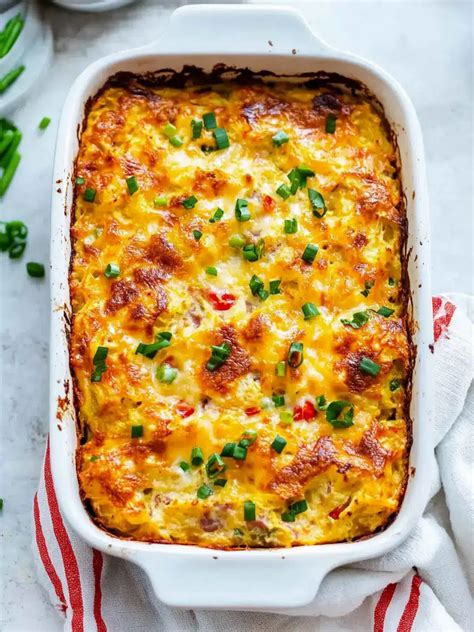 Irresistible Vegetarian Hash Brown Breakfast Casserole For Easy