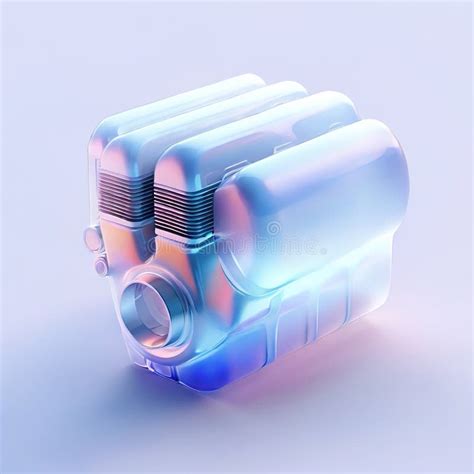 Icon Of Engine Glossy Glass Style Stock Illustration Illustration Of