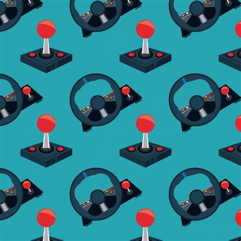 레트로 비디오 게임 아케이드 모자이크 배경 프리미엄 벡터