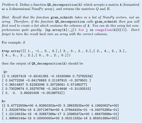 Solved 4 Qr Decomposition Recall That In Lab 5 We Learned