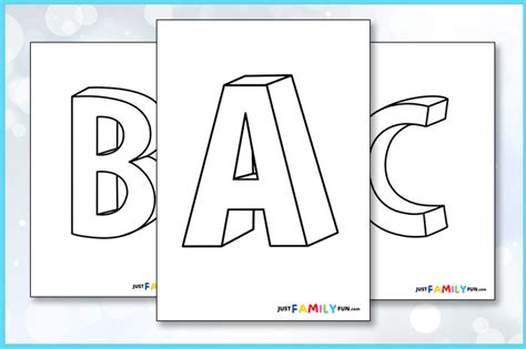Printable 3d Alphabet Template