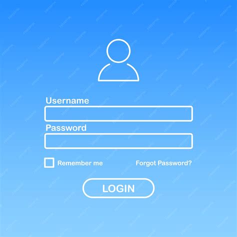 Premium Vector User Login Interface Username And Password For Login