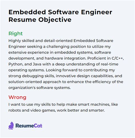 Top 17 Embedded Software Engineer Resume Objective Examples