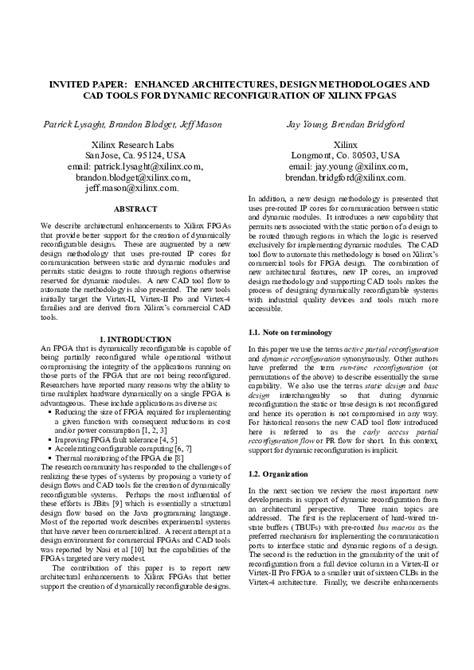 Pdf Invited Paper Enhanced Architectures Design Methodologies And