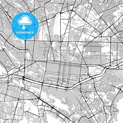 Monterrey Nuevo León Downtown Map Light Hebstreits