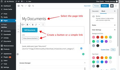 Wordpress Table Display Posts And Pages With Frontend Editor