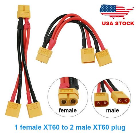 Amass Xt60 Parallel Connector Cable Extension Lipo Battery