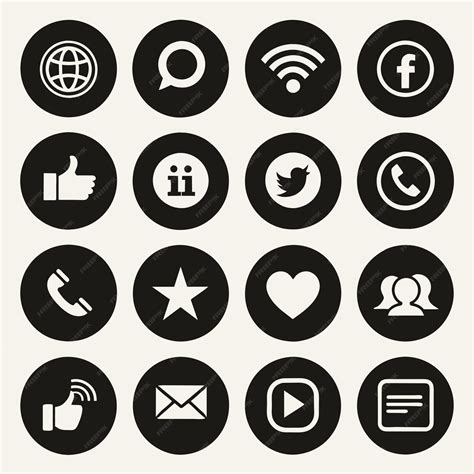 Premium Vector Social Media Icons Vector Set With Facebook Instagram