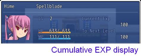 How To Display Current Exp Relative To Current Level Rpg Maker Forums