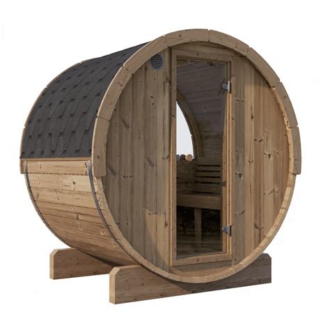 E6w Barrel Sauna 3 Person Western Sol