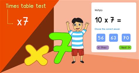 7 Times Table Quiz Multiply By 7 Test Times Table Quiz Times