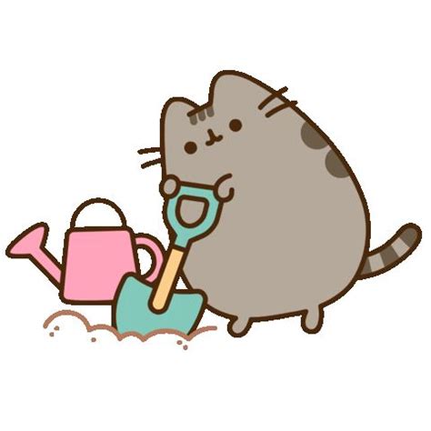 Digging Summer Time Sticker By Pusheen Find And Share On Giphy