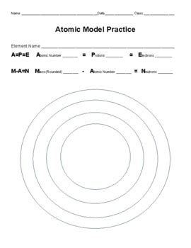 Atomic Model Practice By Flamingo Loving Science Teacher TPT
