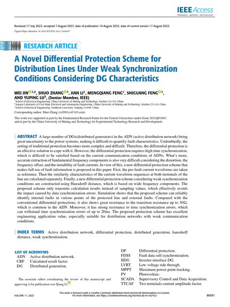 A Novel Differential Protection Scheme For Distribution Lines Under Weak Synchronization
