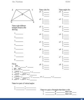 Introduction To Geometry Naming Angles And Lines By Ruthie Nussbaum