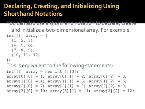 Chapter 5 Arrays Introducing Arrays Declaring Array Variables