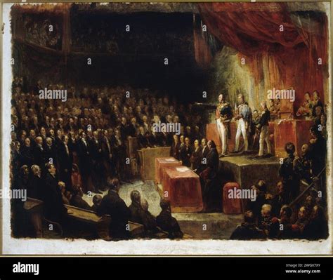 Ary Scheffer Louis Philippe Prêtant Serment Devants Les Chambres Le