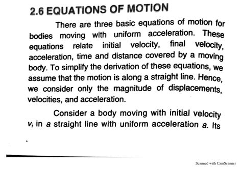 SOLUTION Equation Of Motion Physics Notes Studypool