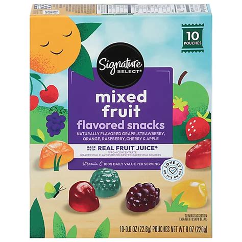Signature Select Fruit Snacks Mixed Fruit 10 Ct 10 Ct Albertsons