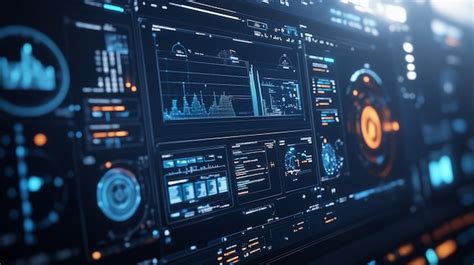 Hightech Data Dashboard Displaying Realtime Analytics In Modern Control