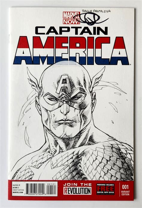 Captain America Original Art Sketch Cover By Paolo Pantalena In