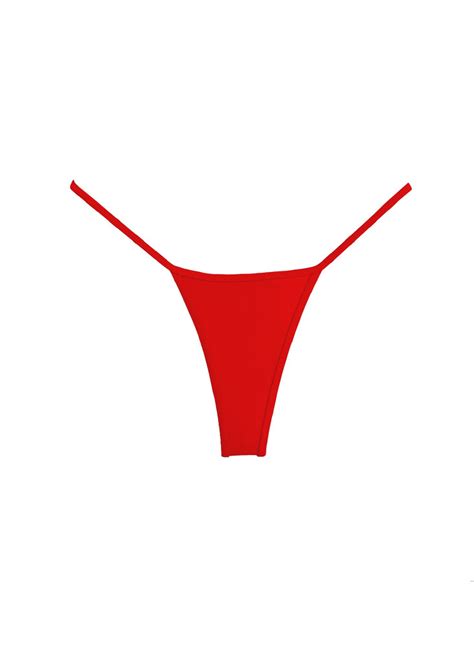008 Micro Bikini Bottoms Siren Red Tinye Swimwear
