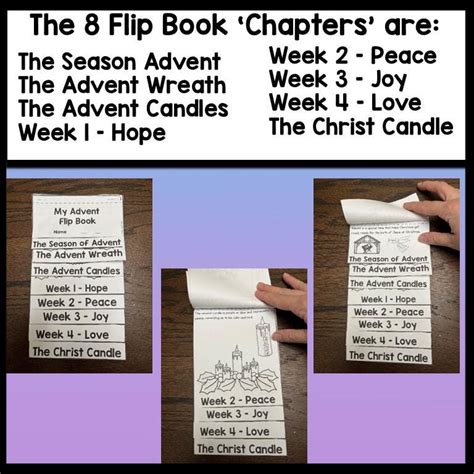 advent flip book 8 pages easy formatting and assembly advent craft