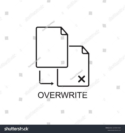 Overwrite Icon File Icon Vector Stock Vector Royalty Free 2235871567