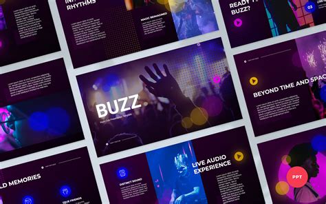 Buzz Night Club Presentation Powerpoint Template