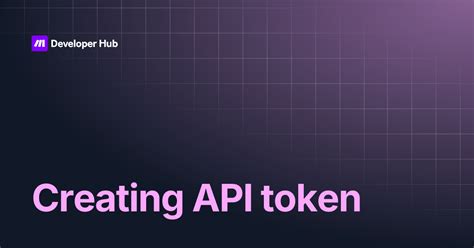 Creating Api Token Make Developer Hub