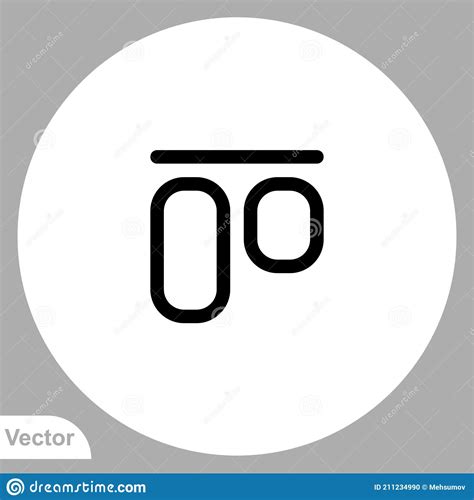 Vertical Alignment Icon Vector Isolated On White Background Log
