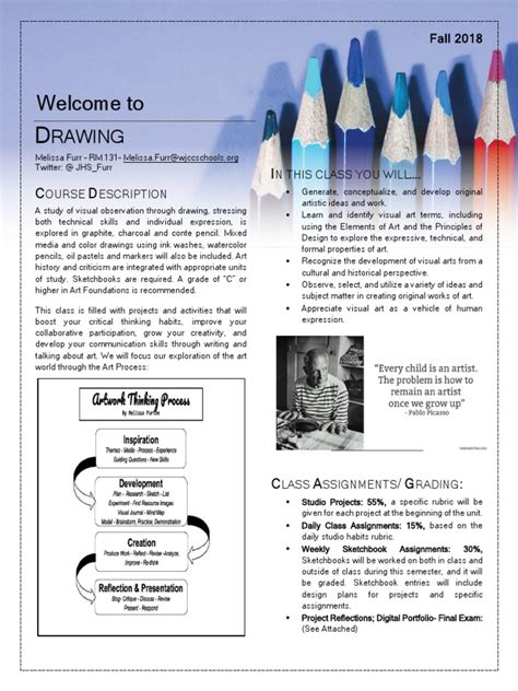 Drawing Syllabus 18 Pdf Homework Drawing