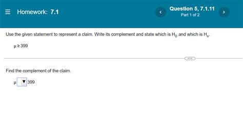 Solved Use The Given Statement To Represent A Claim Write