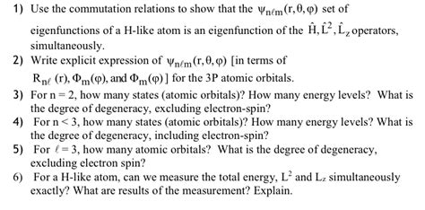 Solved Use The Commutation Relations To Show That The Chegg