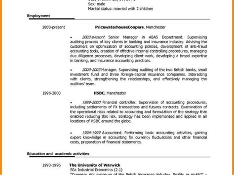 English Resume Format Word 5 Cv Sample In English Theorynpractice Williamson