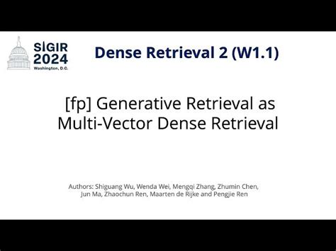 Free Video Generative Retrieval As Multi Vector Dense Retrieval From