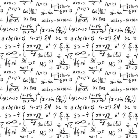 Algebraic Equations Pattern Royalty Free Vector Vectorstock