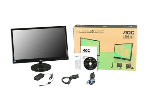 AOC 20 60 Hz Active Matrix TFT LCD LCD Monitor 5 Ms 1600 X 900 D Sub E2051Sn Newegg Com