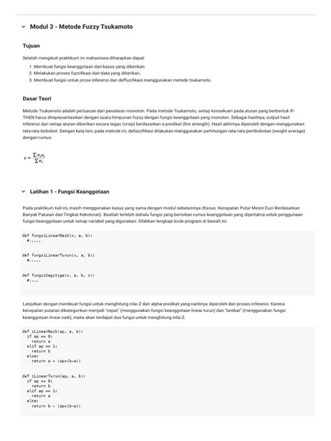 modul 3 metode fuzzy tsukamoto pdf metode and bahan ajar komputer