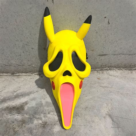 Scream Ghostface Pikachu Mask