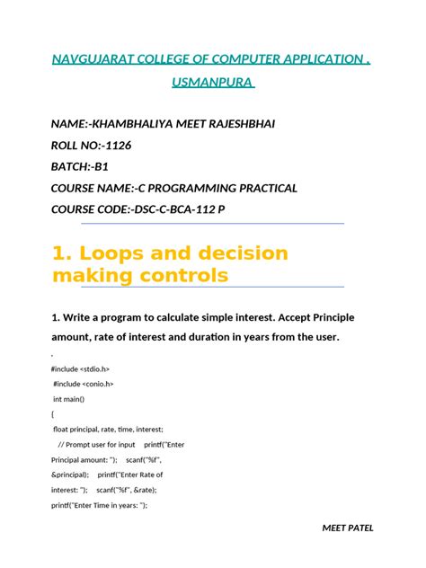 C Programming Practical Assignment Pdf Pointer Computer