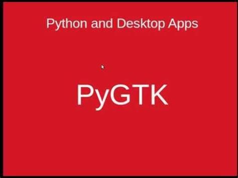 PyGtk Tutorial YouTube